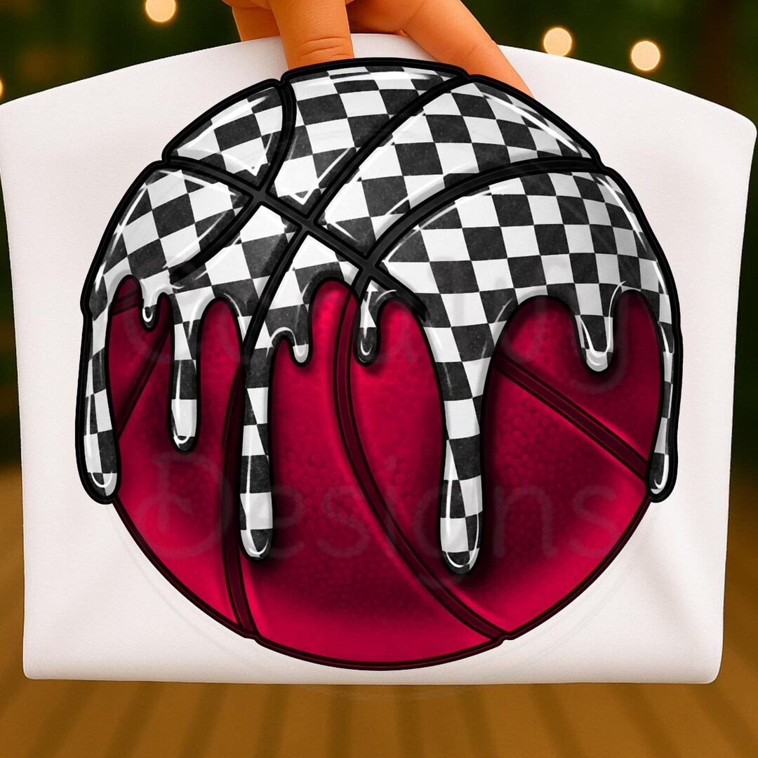 Basketball Maroon Checkered Print PNG Digital Download - Etsy