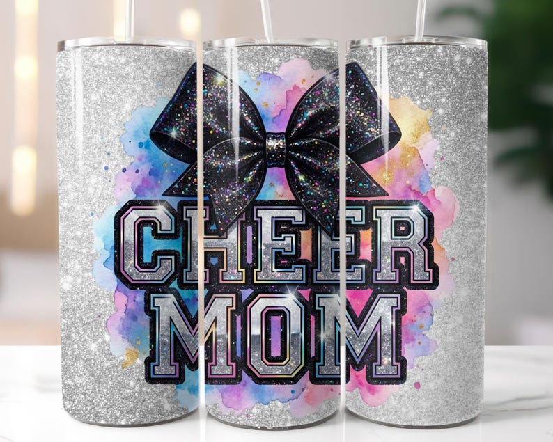 Cheer MOM 20oz Skinny Tumbler Wrap Digital Download PNG Design - Etsy