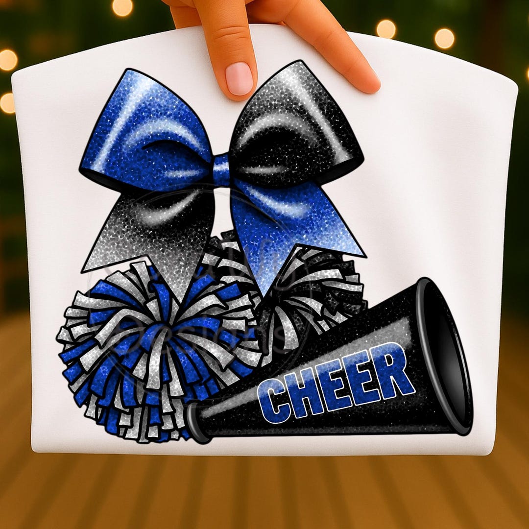 Cheerleading Blue Silver Black PNG Digital Download - Etsy