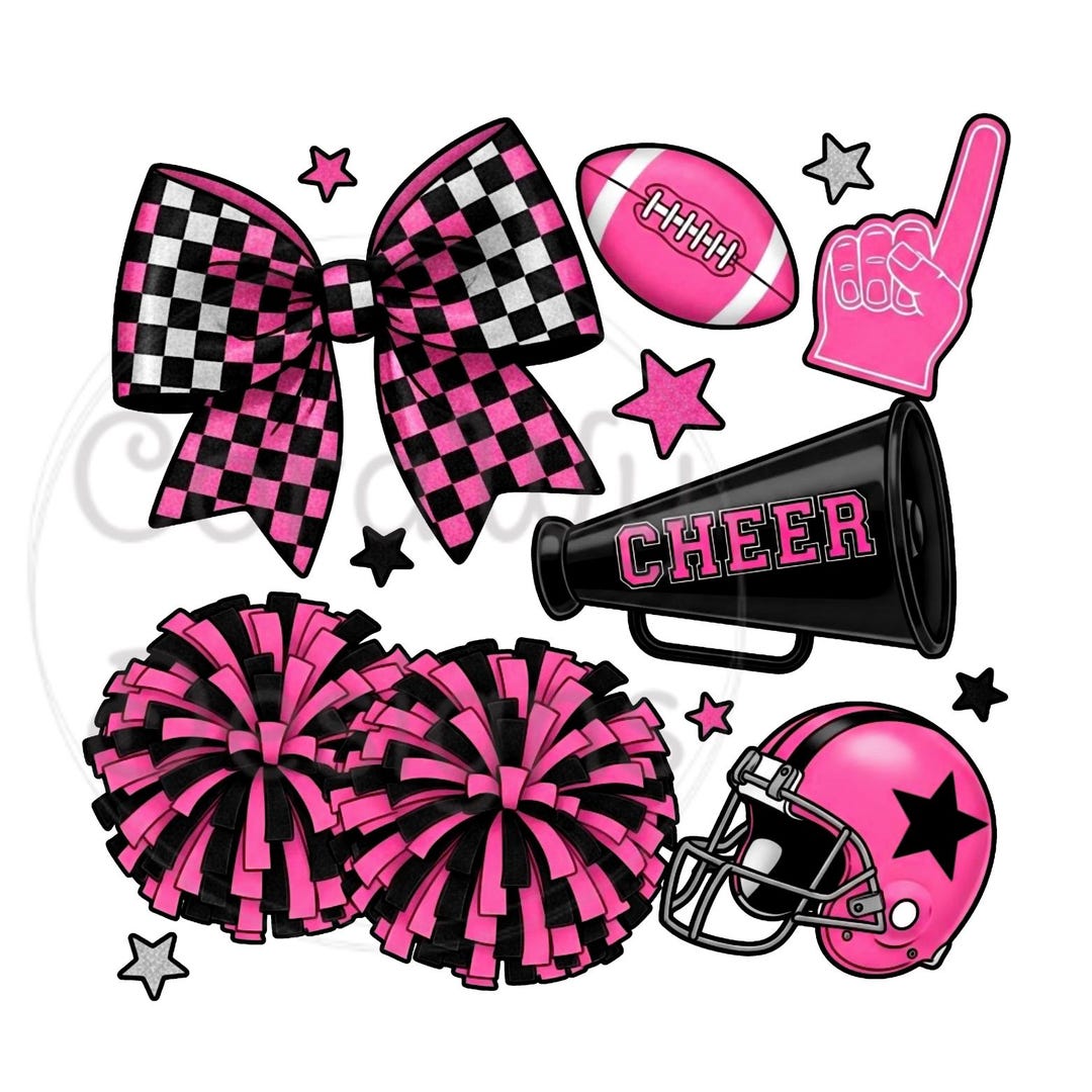 Pink Black Cheerleading PNG Design - Etsy
