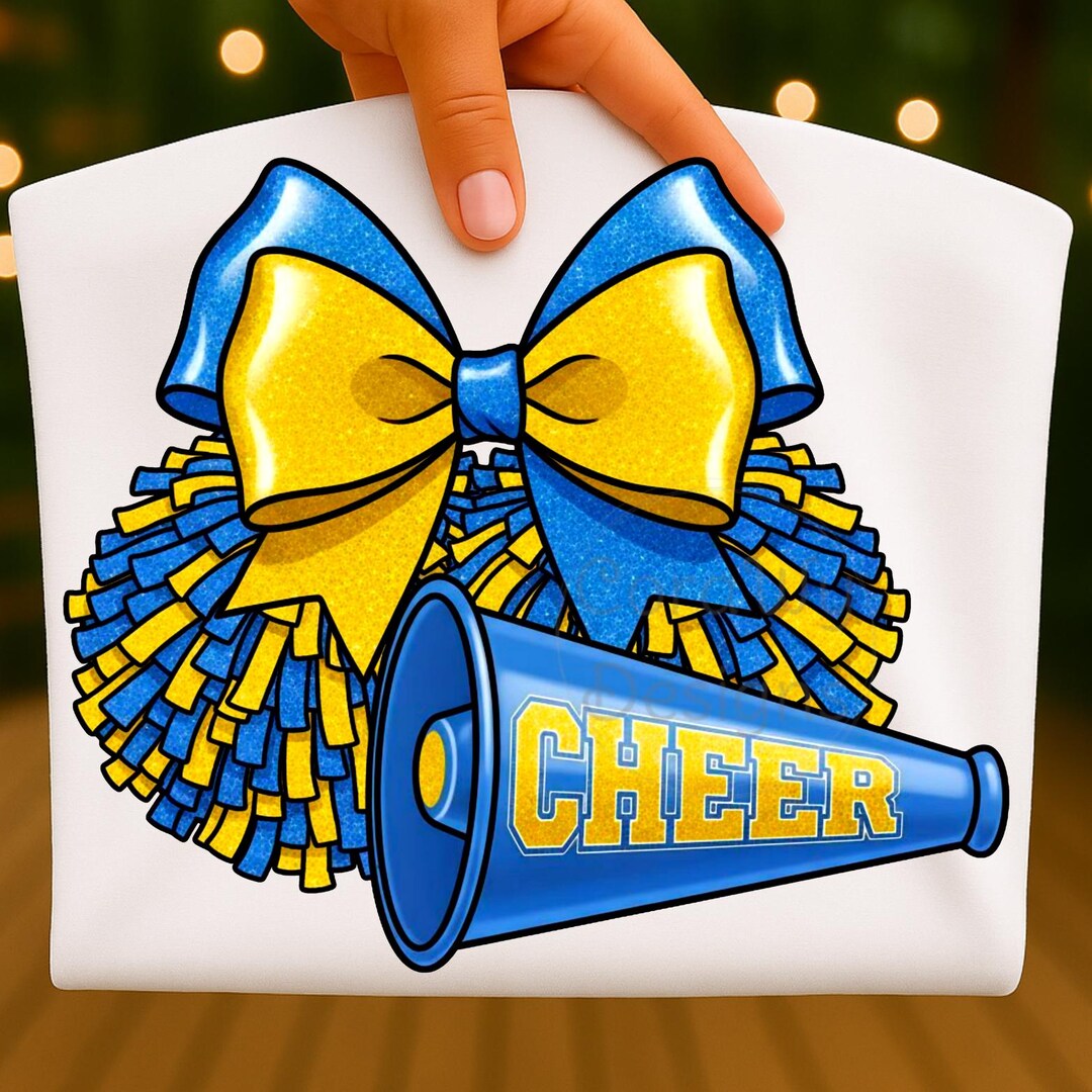 Cheer Blue Yellow PNG Digital Download - Etsy