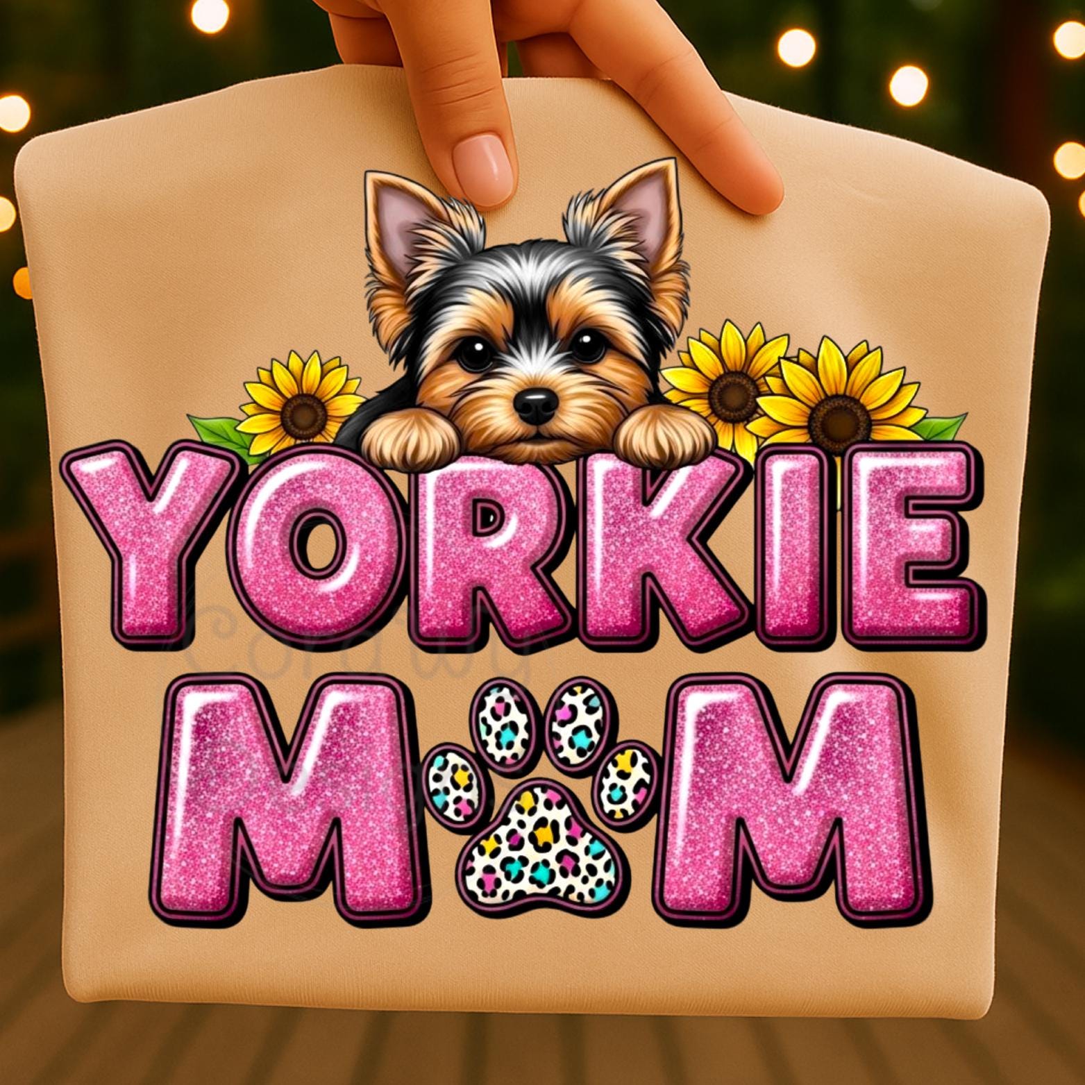 Yorkie Mom Sublimation Digital Download PNG Yorkshire Terrier Dog ...