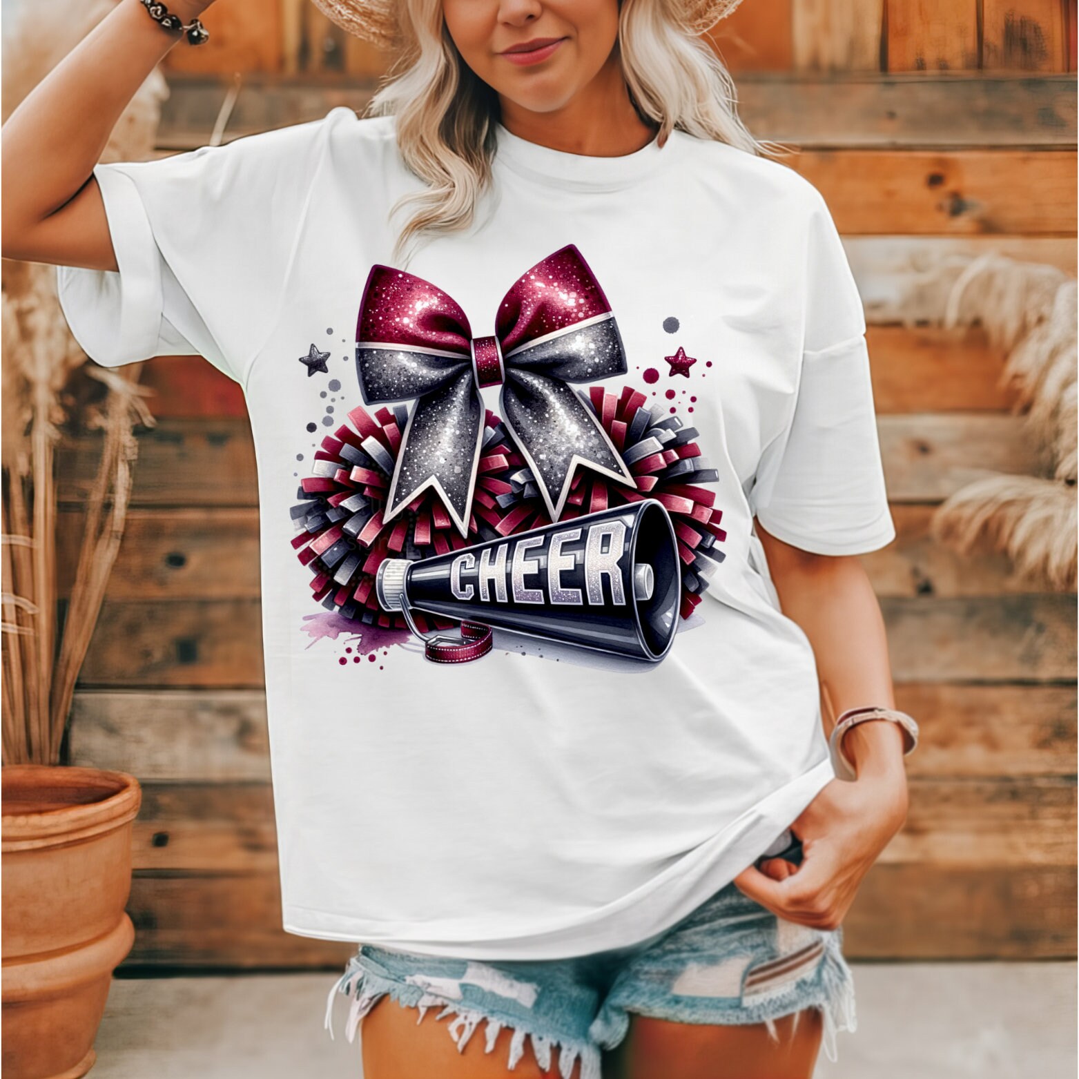 Cheer Grey and Maroon Png - Etsy