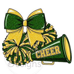 Cheer Green Gold Png - Etsy