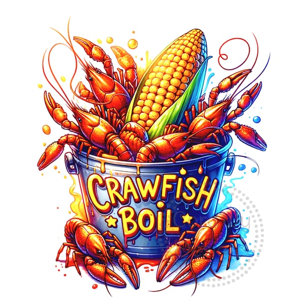 Crawfish Watercolor Cajun Png - Etsy
