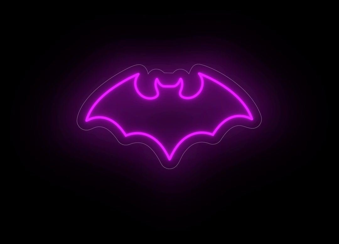 Halloween Bat Spooky Neon Led Sign - Horror Halloween Bat Wallart Led ...