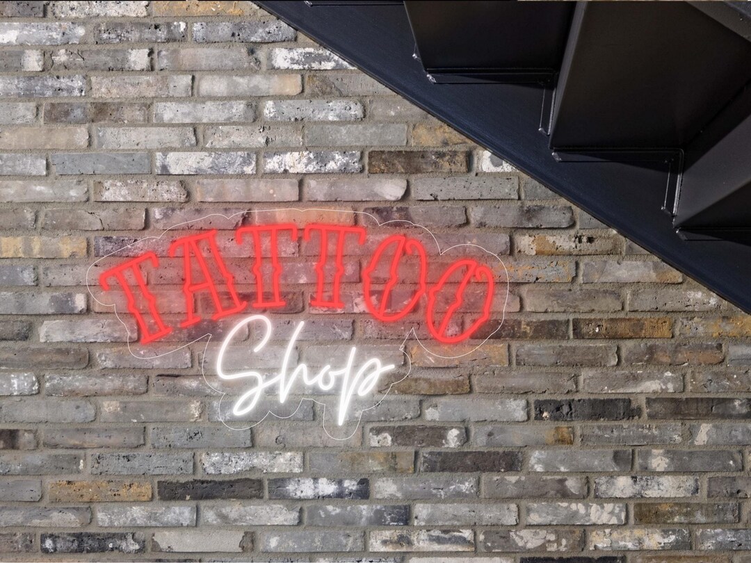 Vintage Tattoo Neon Led Sign - Tattoo Artist Shop Wallart Led Light ...