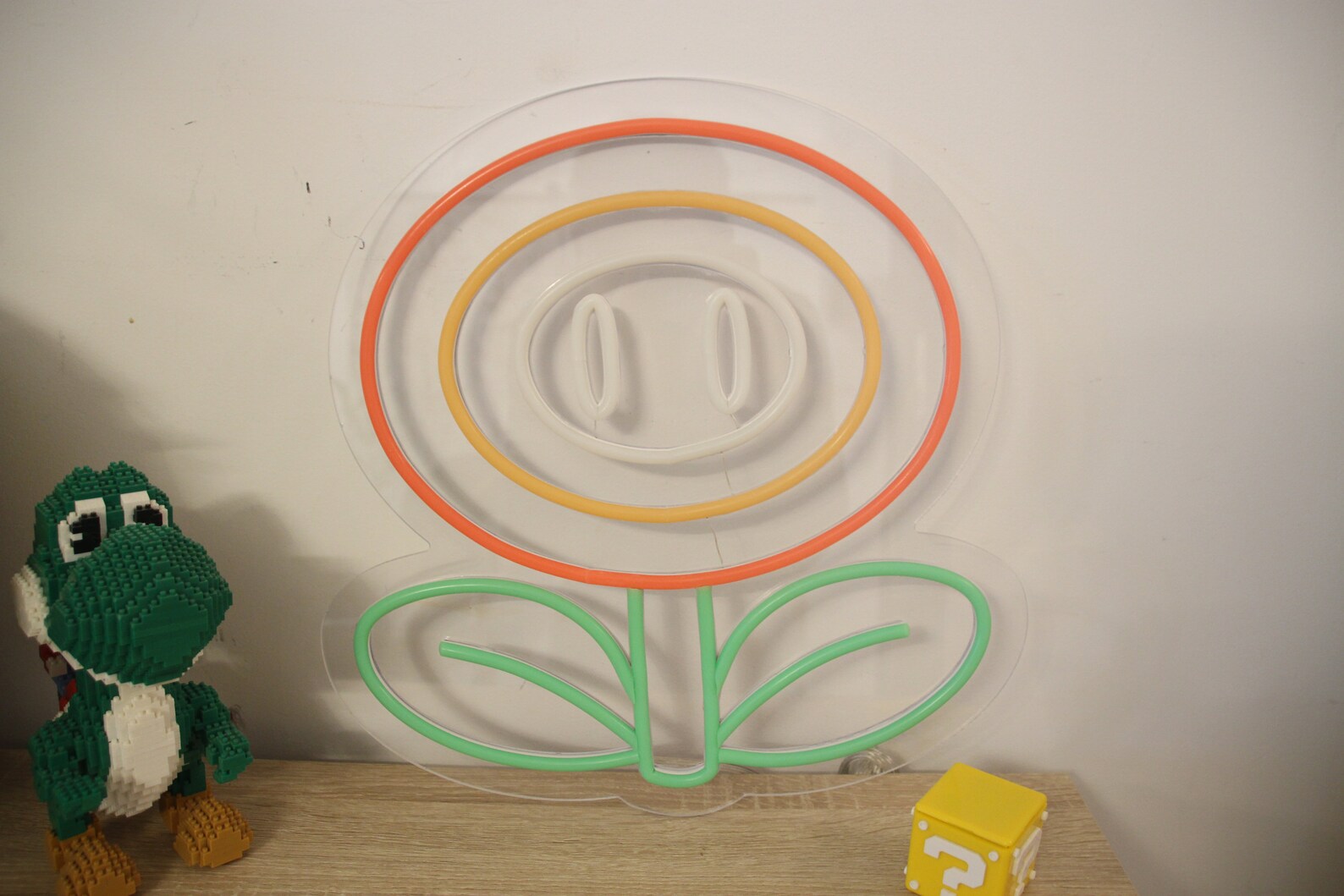 Super Mario Flower Neon Led Light Fanmade - Super Mario Video Game ...