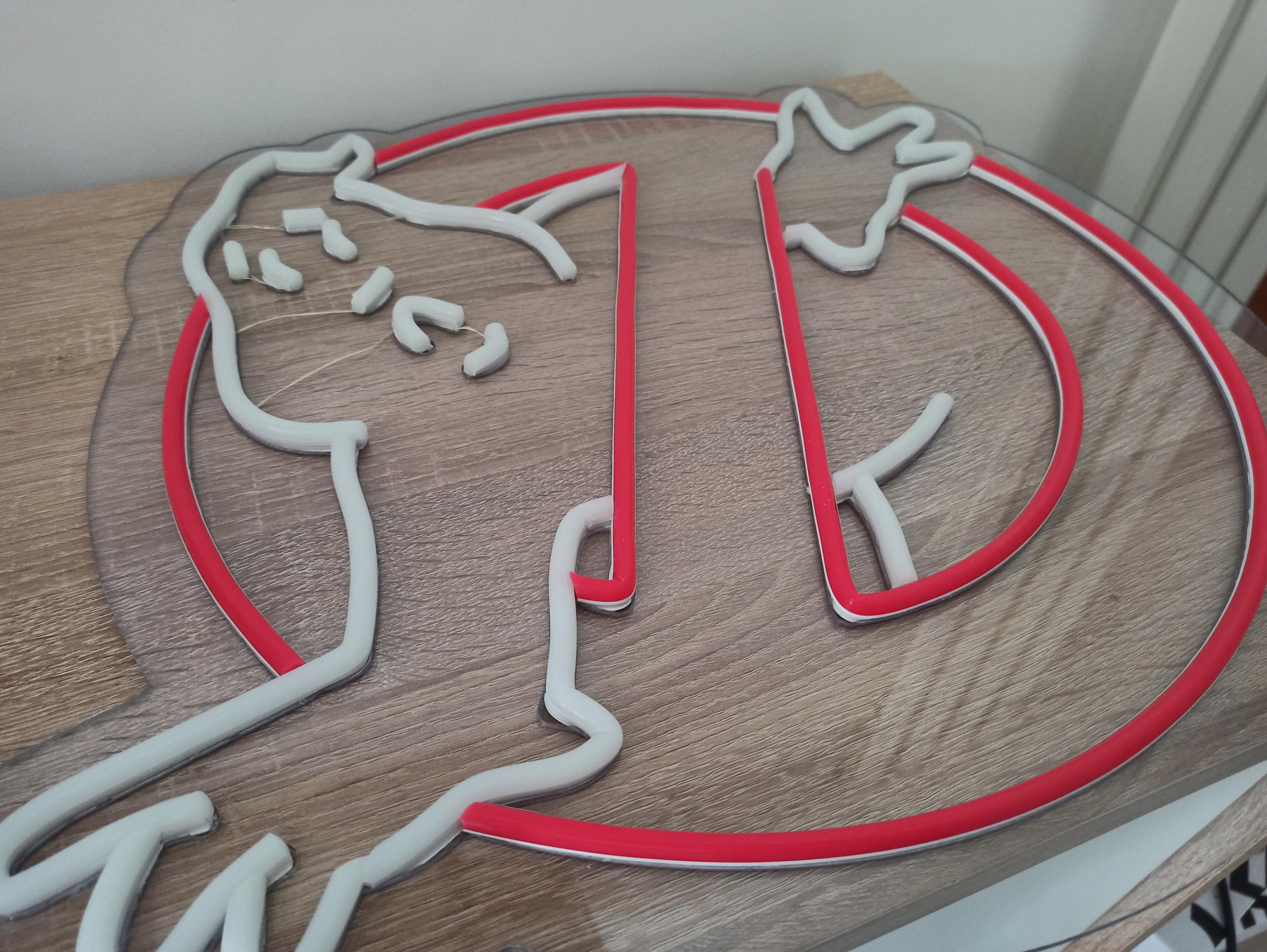 Stay Puft Ghostbusters Marshmallow Man Neon Led Light Fanmade ...