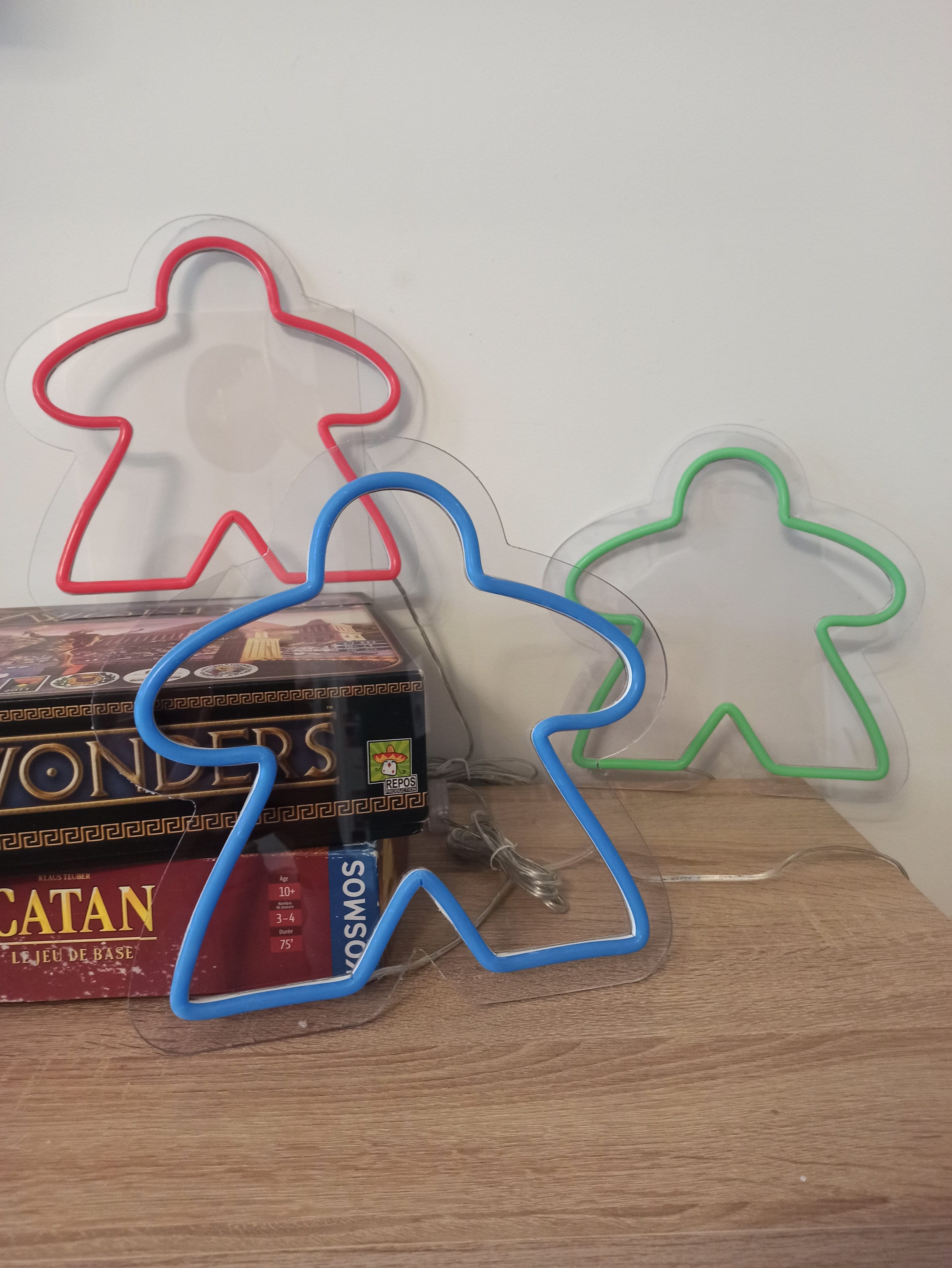 Boardgame Meeple Neon Led - Wallart Game Led Light - Games Library's ...