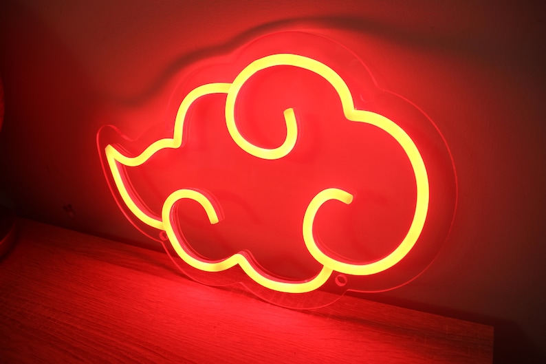 Akatsuki Japanese Anime Cloud Neon Led Fanmade - Anime Manga Wallart ...