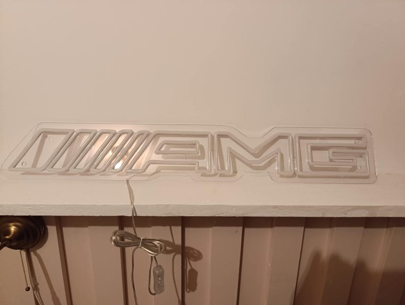 AMG Logo Auto Neon Led Sign - AMG Garage Led Light Wallart - Man Cave ...