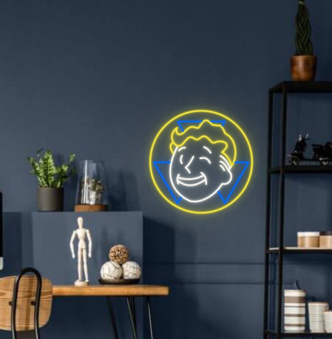 Fallout Vault Boy Neon Led Light Fallout Fanmade Wallart Apocalypse Led ...