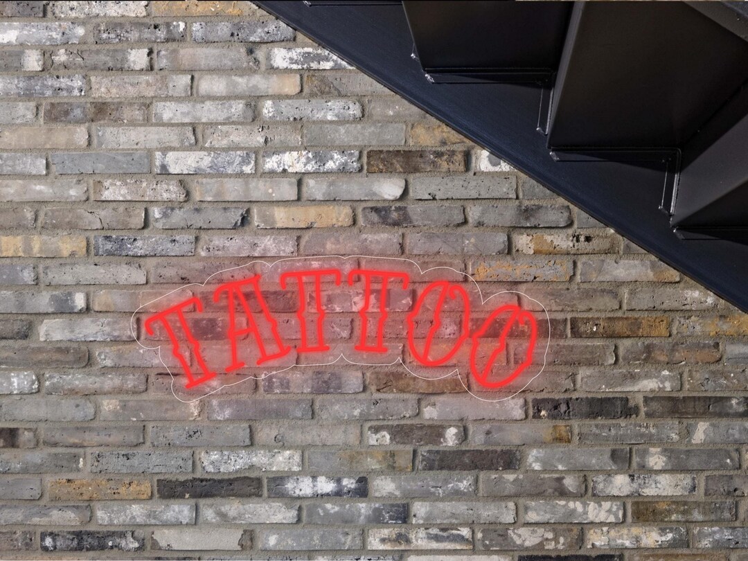 Vintage Tattoo Neon Led Sign - Tattoo Artist Shop Wallart Led Light ...