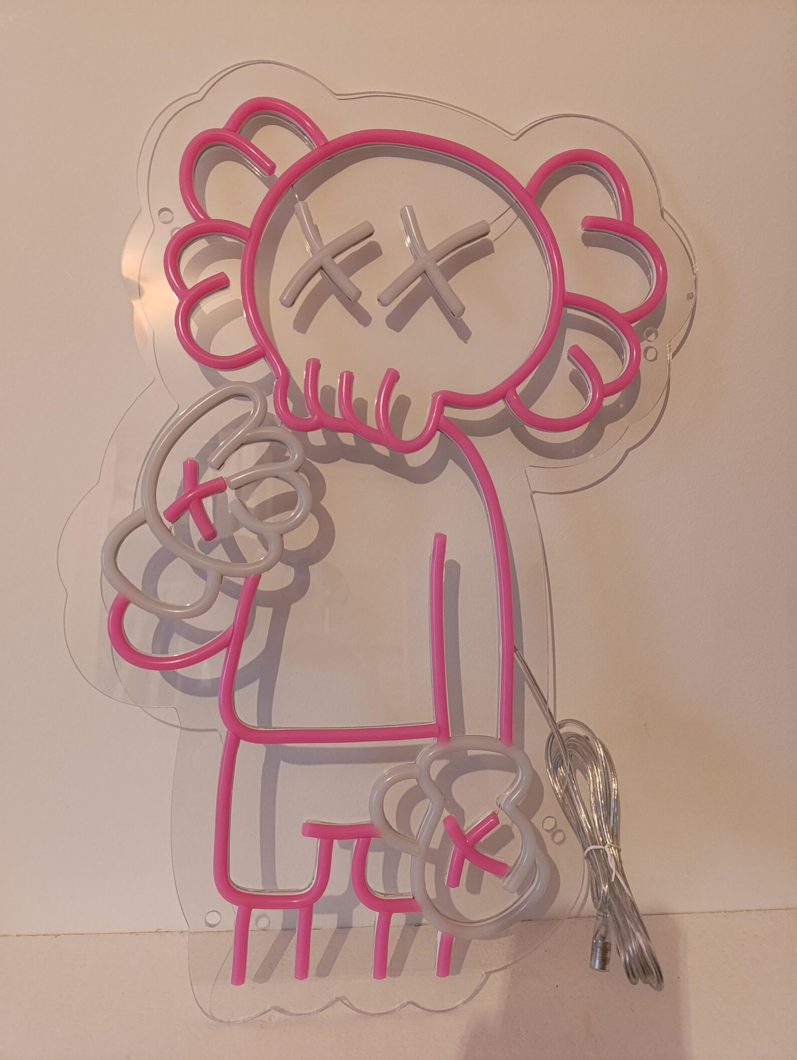 Kaws Fan Art Neon Led Light - Wallart Kaws Light - Kaws Decor - Kaws ...