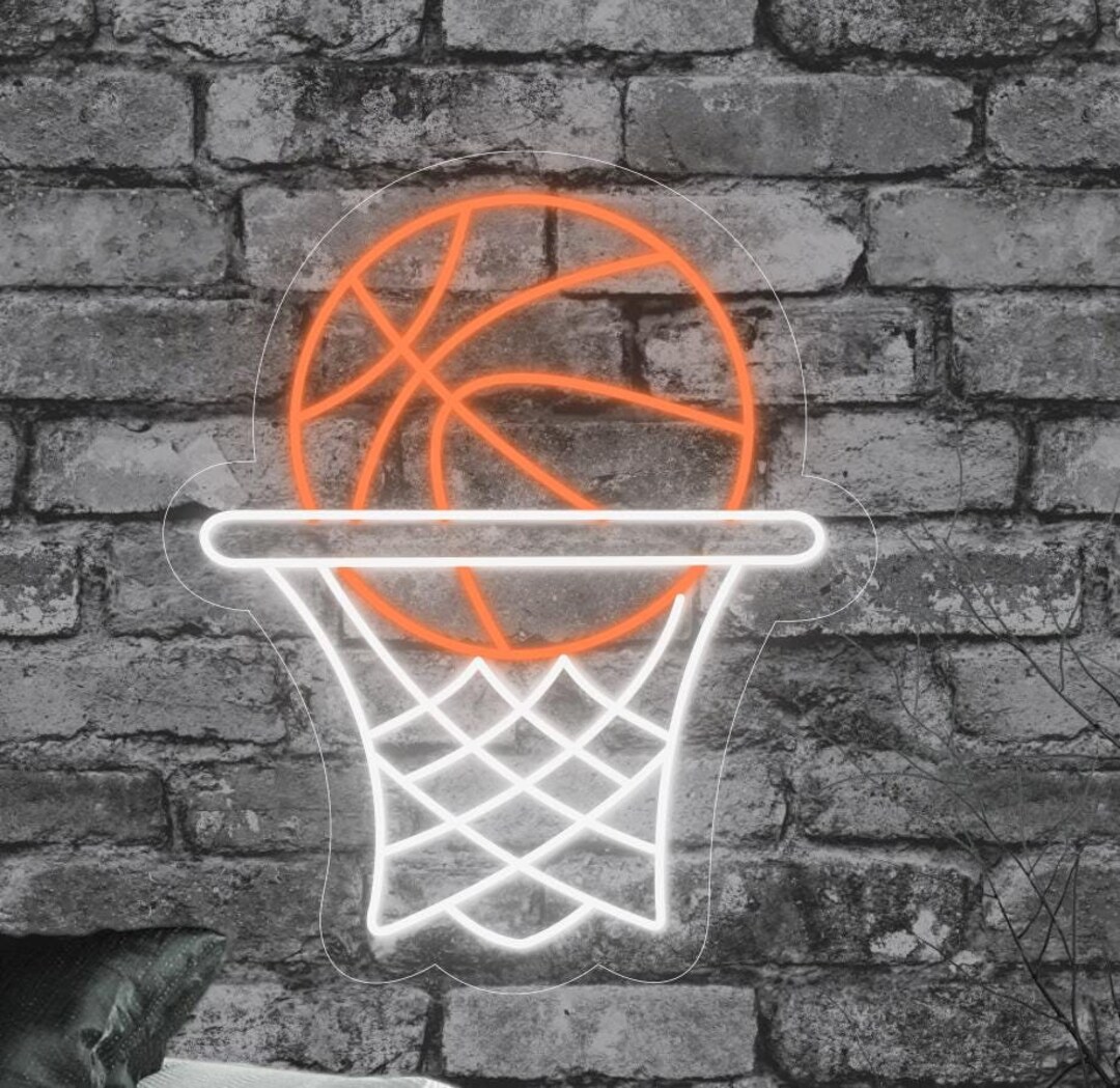Basketball Hoop Neon Led Sign Basketball Sport Led Light Wallart Trendy ...