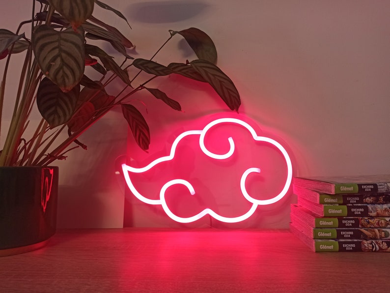Akatsuki Cloud Neon Naruto Manga Wallart Decor Led Light Handmade in ...