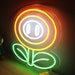 Super Mario Flower Neon Led Light Fanmade - Super Mario Video Game ...