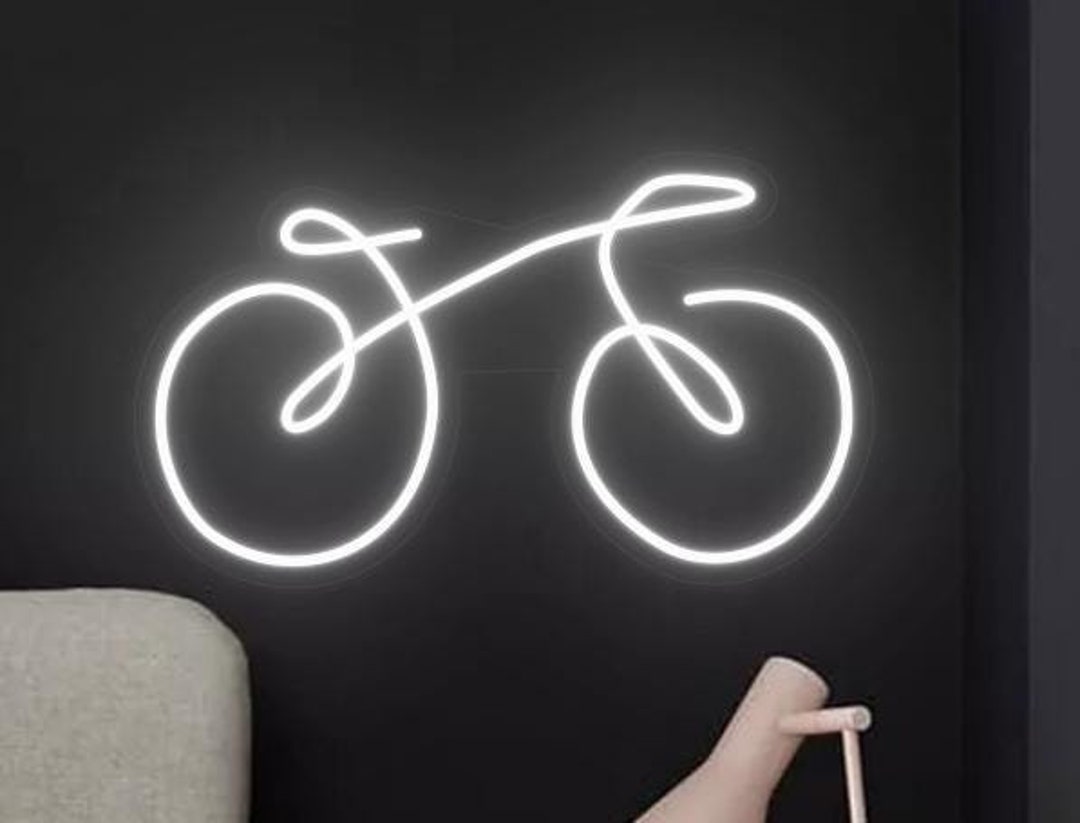 Bicycle Neon Led Sign - Sport Bike Led Art - Race Bicycle Wallart Led ...