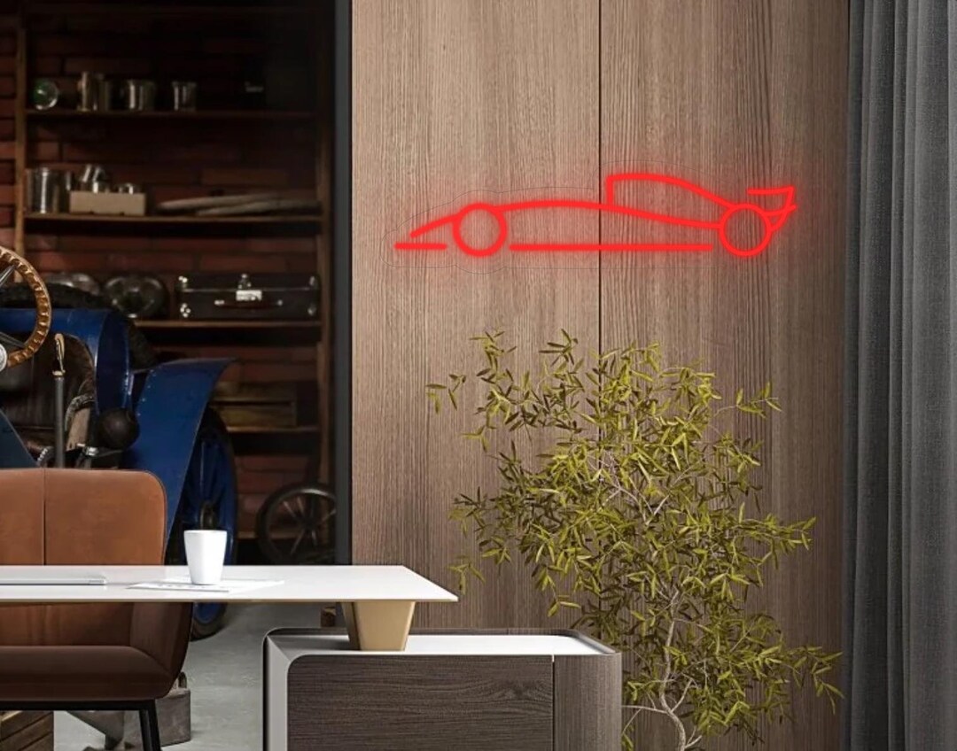 F1 Racing Motorsport Neon Led Sign - Formula 1 Car Wallart Led Light ...