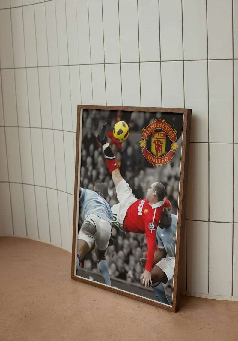 Wayne Rooney Bicycle Kick Poster Perfect for Bedroom - Etsy