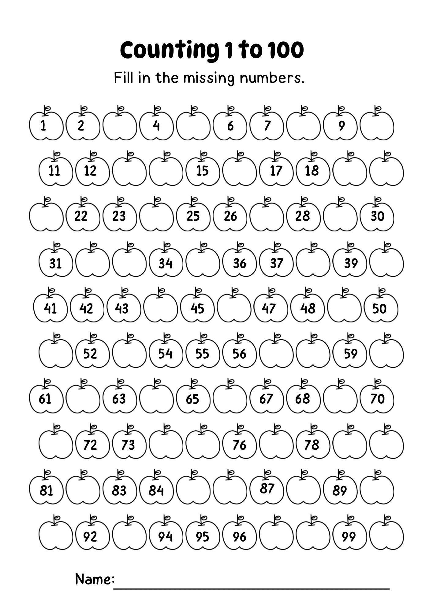 Numbers and Count Worksheet for Beginning Math - Etsy