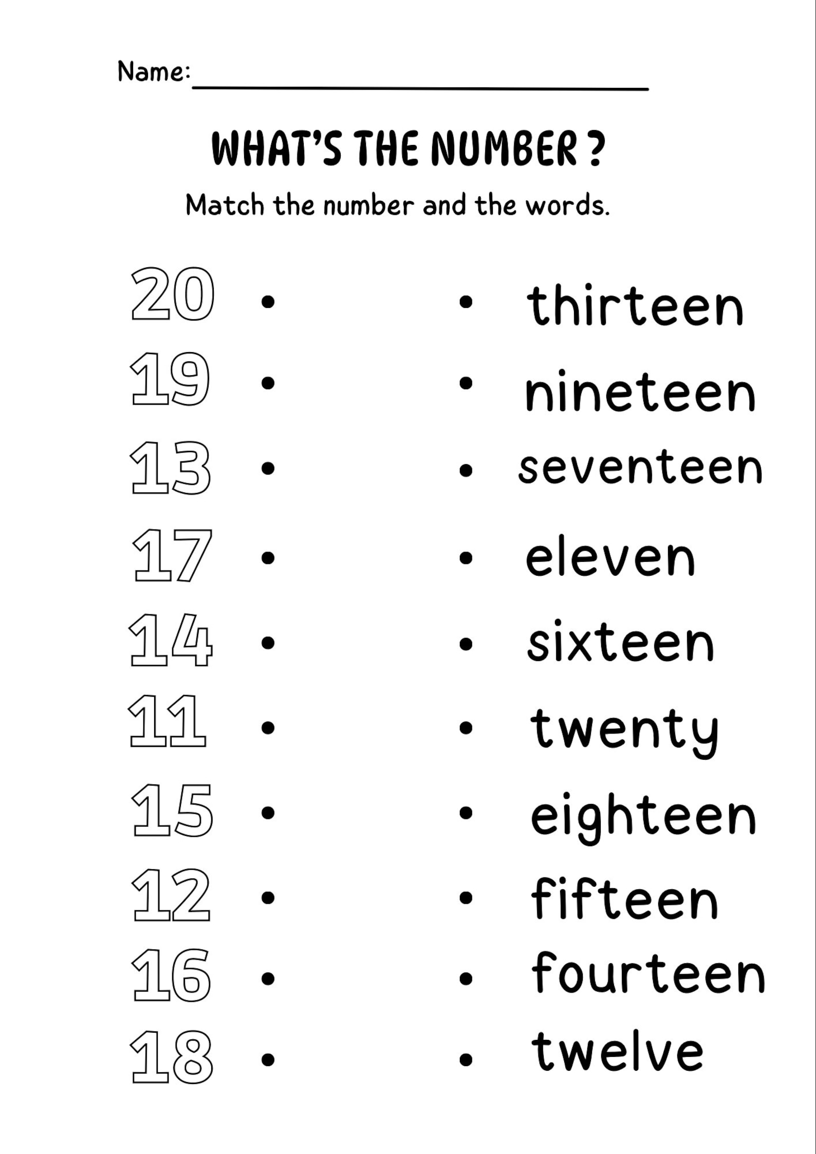 Numbers and Count Worksheet for Beginning Math - Etsy