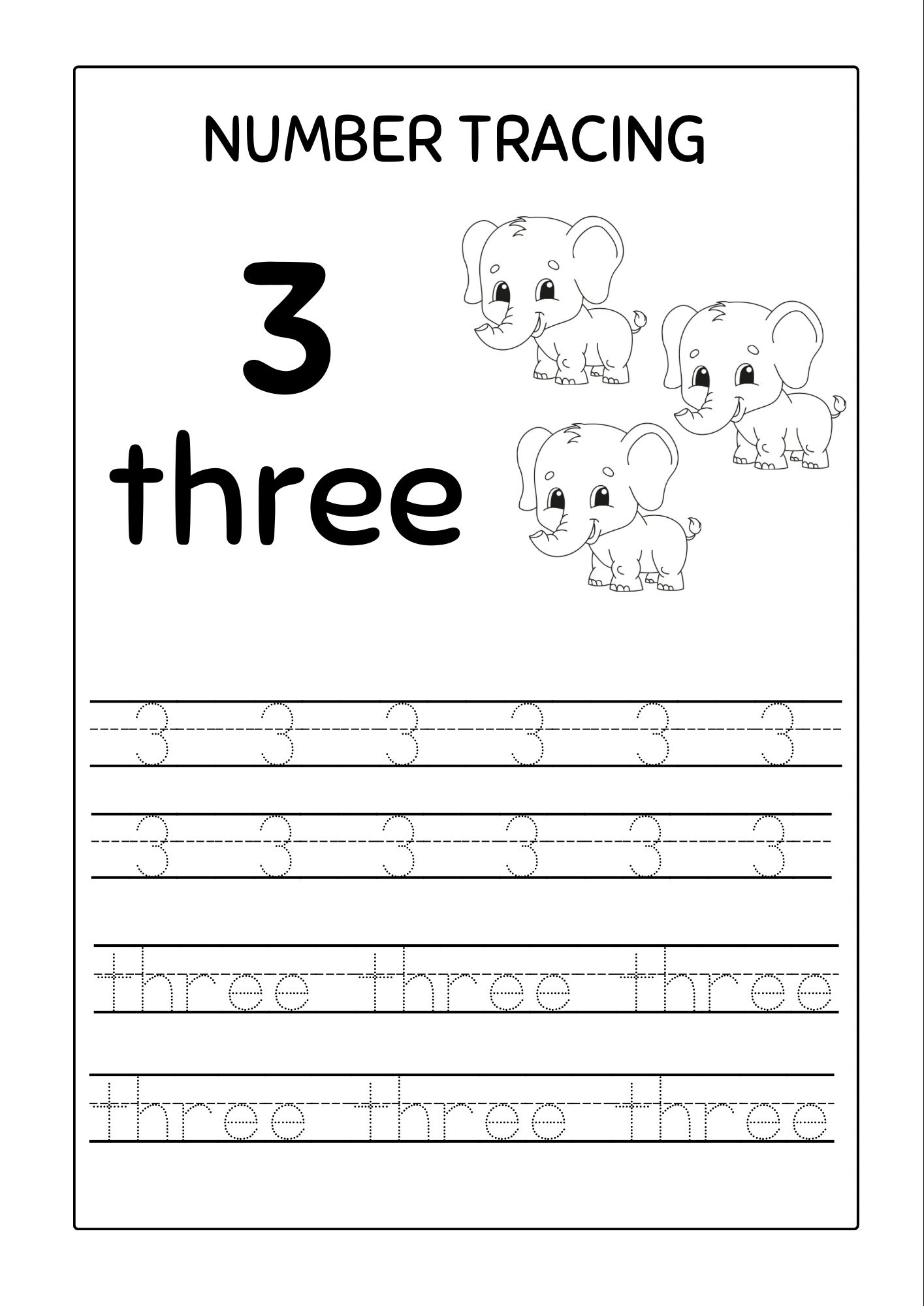 Numbers and Count Worksheet for Beginning Math - Etsy