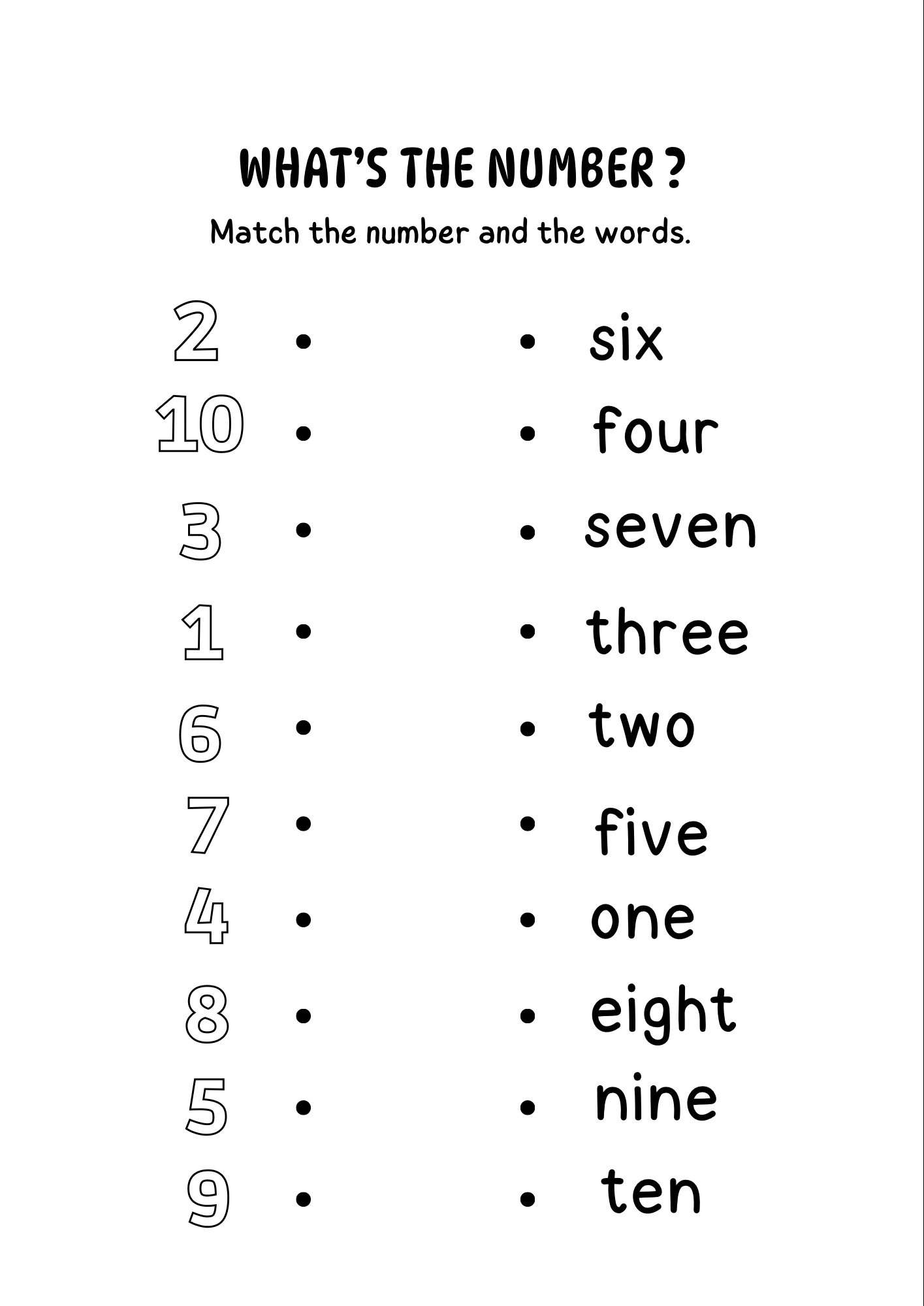 Numbers and Count Worksheet for Beginning Math - Etsy