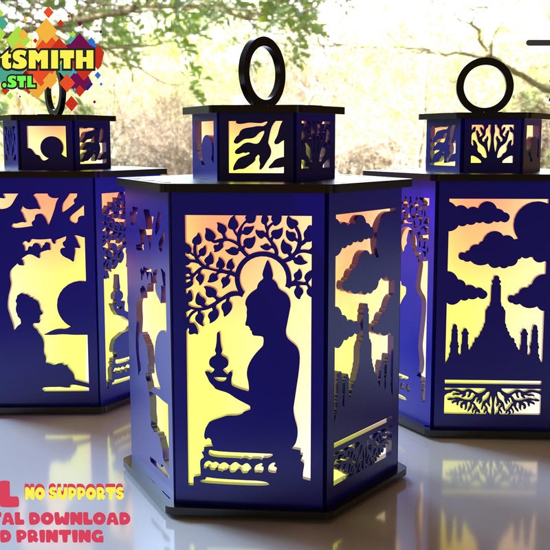 Buddha With Lantern - Etsy