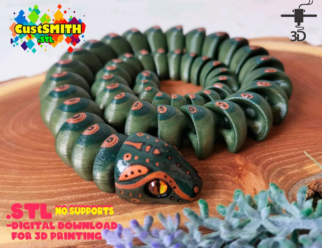 Articulated Snake Stl File for 3D Printing - Etsy Canada