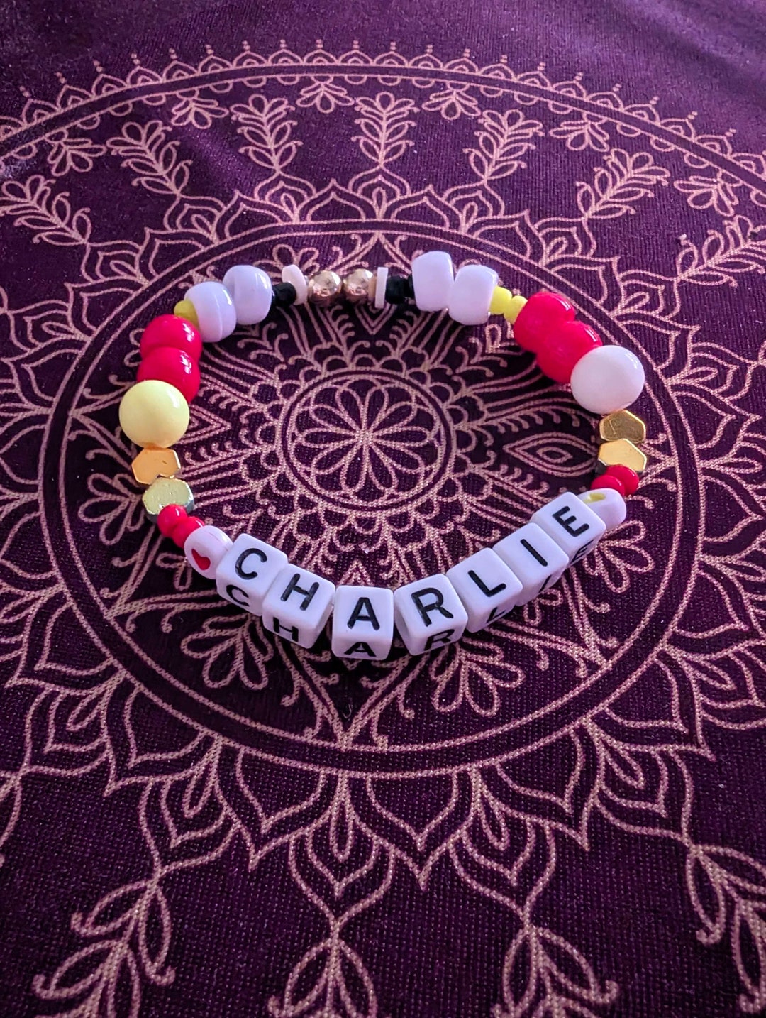 Charlie Hazbin Hotel Kandi Bracelet 8 plus Size - Etsy