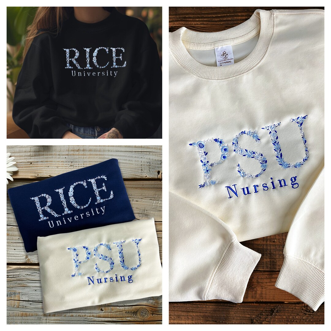 Custom School Uniform ，embroidered Hoodies ，floral Alphabet， Custom ...