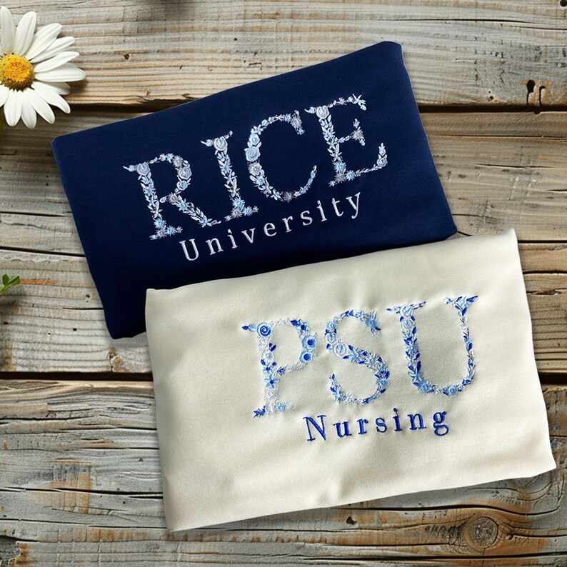 Custom School Uniform ，embroidered Hoodies ，floral Alphabet， Custom ...