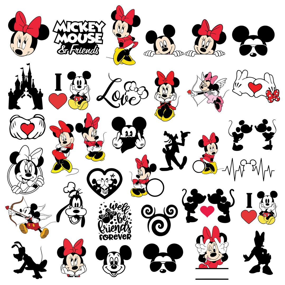 Mouse SVG Bundle, Princess Svg Files for Cricut and Silhouette, Family ...