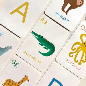 Alphabet Flashcards With Animals, Matching Game, English Alphabet ...
