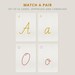 Handwritten Letter Alphabet Flashcards, Matching Game, English Letters ...