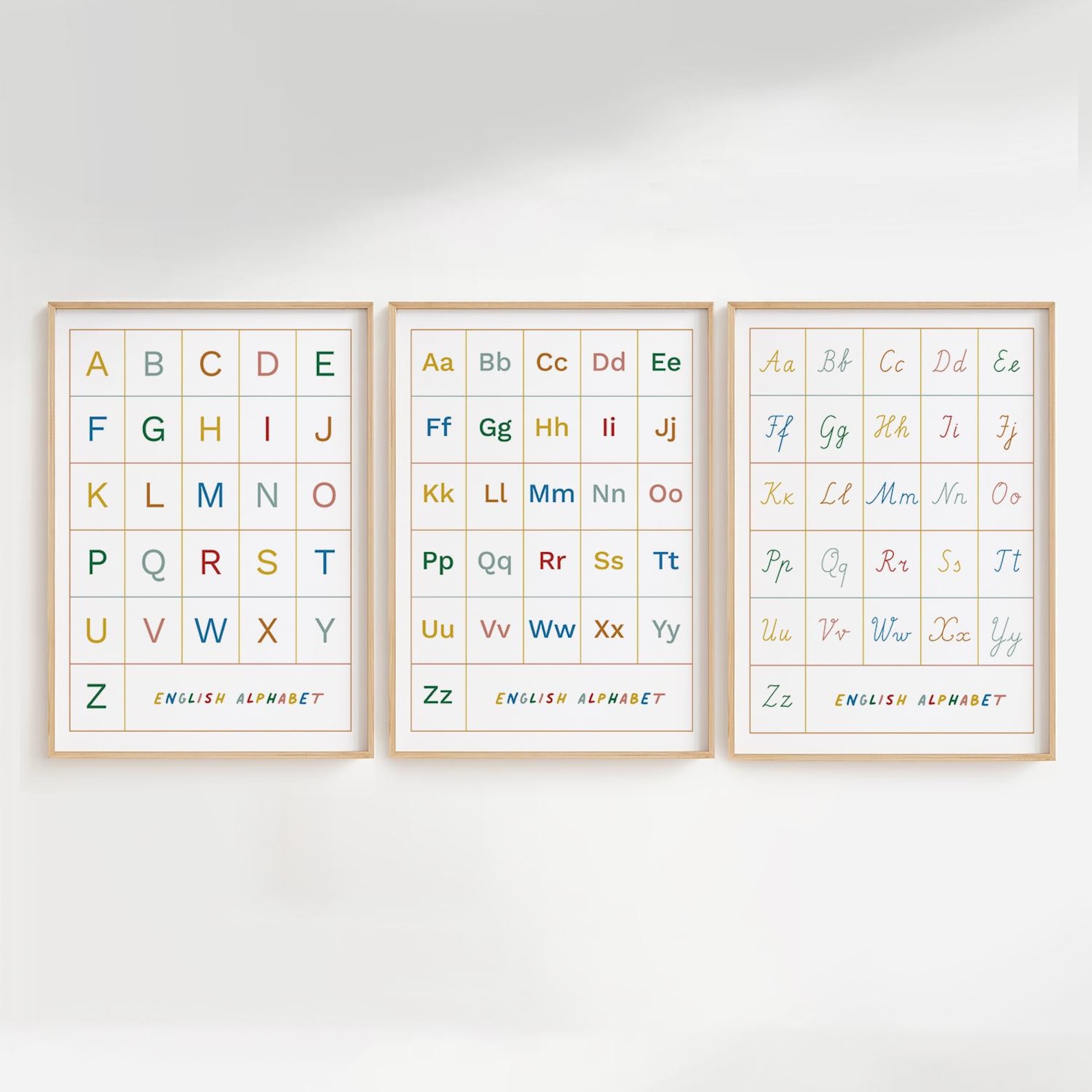 Set of 3 Alphabets, Three Letter Case Types, Capital Letters, Uppercase ...