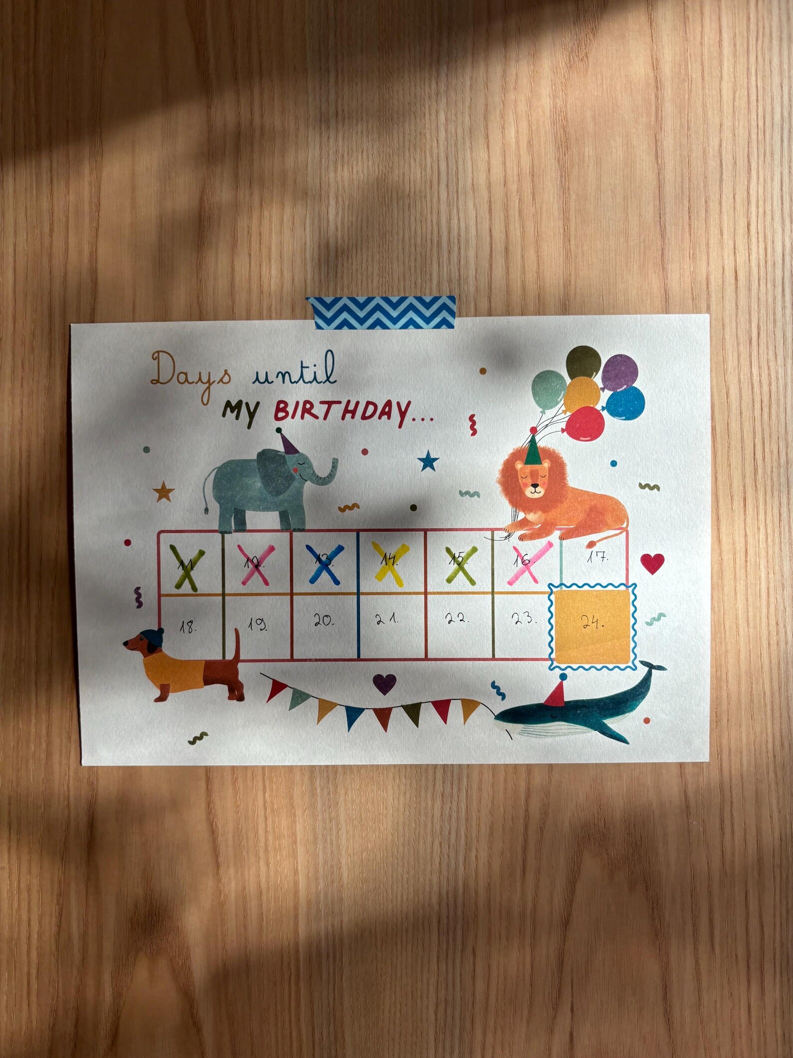 Birthday Countdown, Printable Template, Count Days Until Your Kids ...