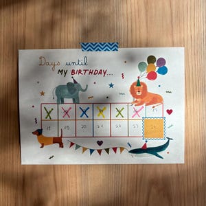 Birthday Countdown, Printable Template, Count Days Until Your Kids ...