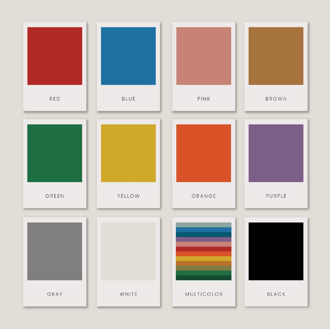 Color Flashcards, 12 Colors, Preschool Educational Cards, Classroom ...