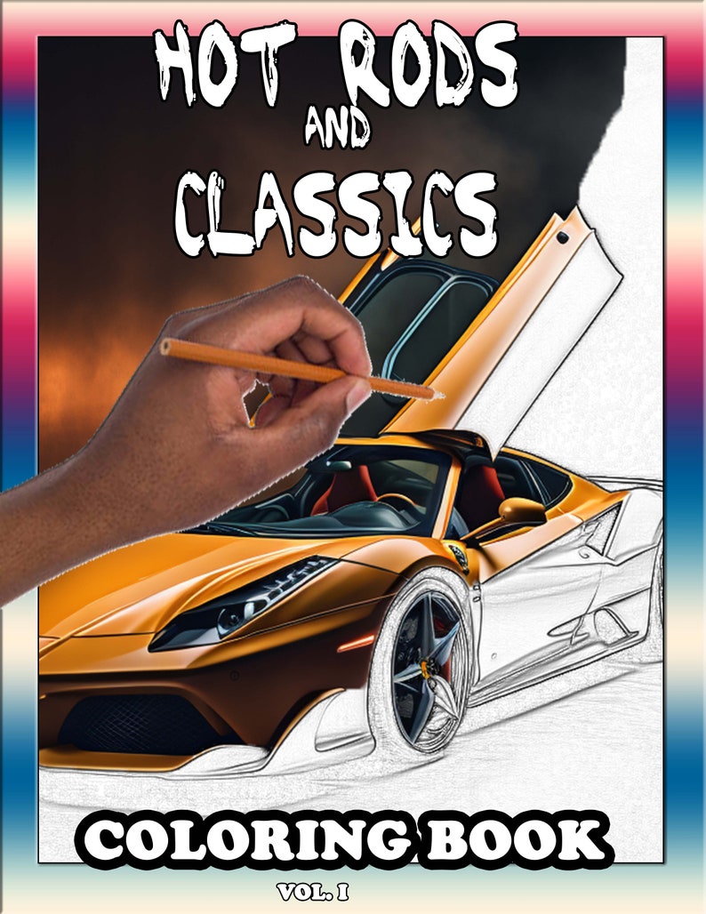Coloring Book - Hot Rods and Classics Vol. 1 - Etsy