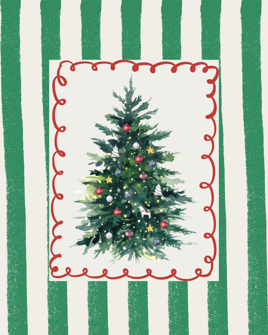 Digital Christmas Tree Print - Etsy