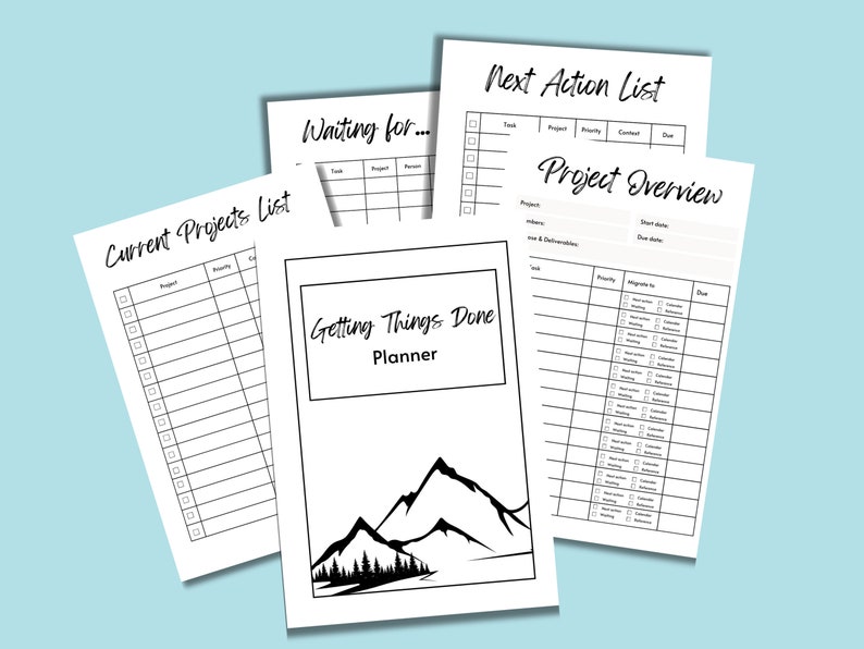 Getting Things Done Planner: GTD Planner Inserts Project Planner, Task ...