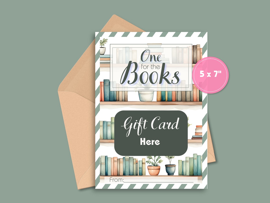 Gift Card Holder Teacher Appreciation Gift Card Holder Book Lover ...