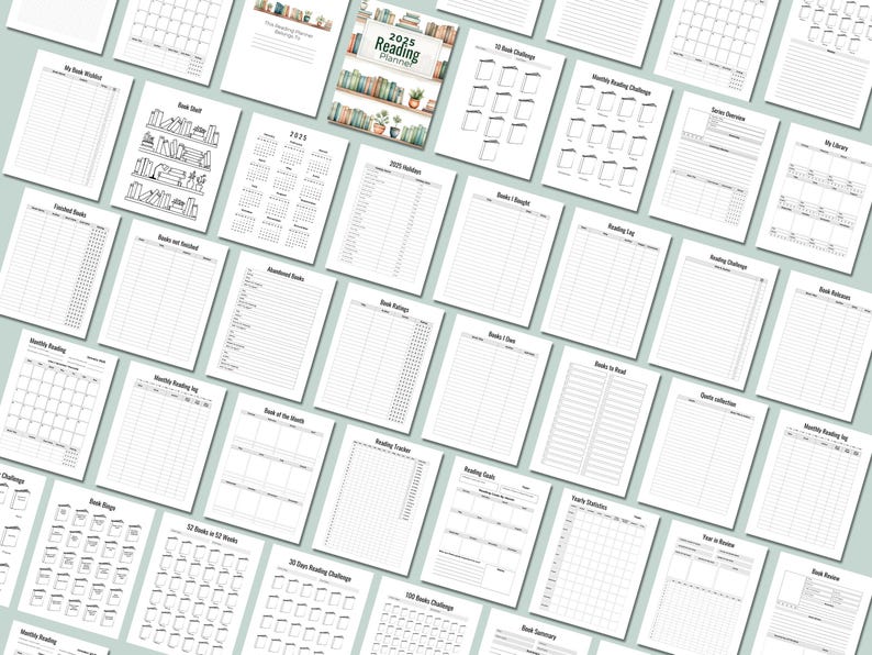 Printable 2025 Reading Tracker Journal Reading Log Book Tracker Book ...