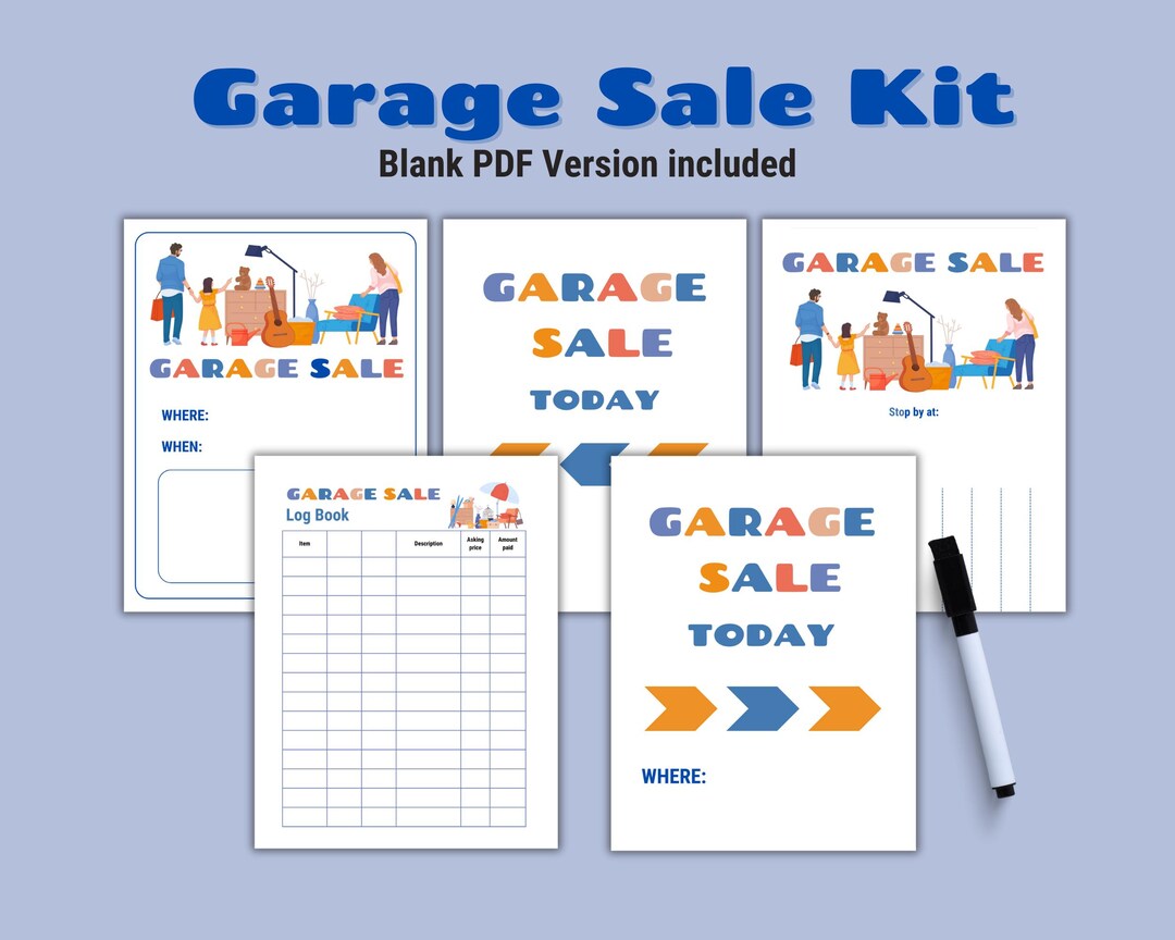 Garage Sale Kit | Editable Garage Sale Signs | Garage Sale Flyers ...