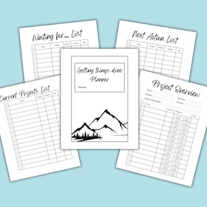 Getting Things Done Planner: GTD Planner Inserts; Project Planner, Task ...