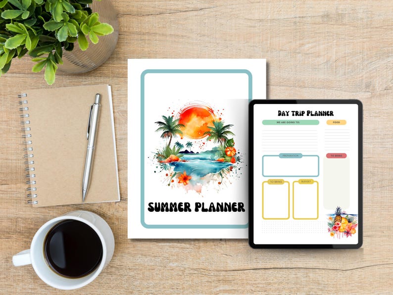 Printable Summer Planner: Kids Activities, Chores, Goals (digital ...