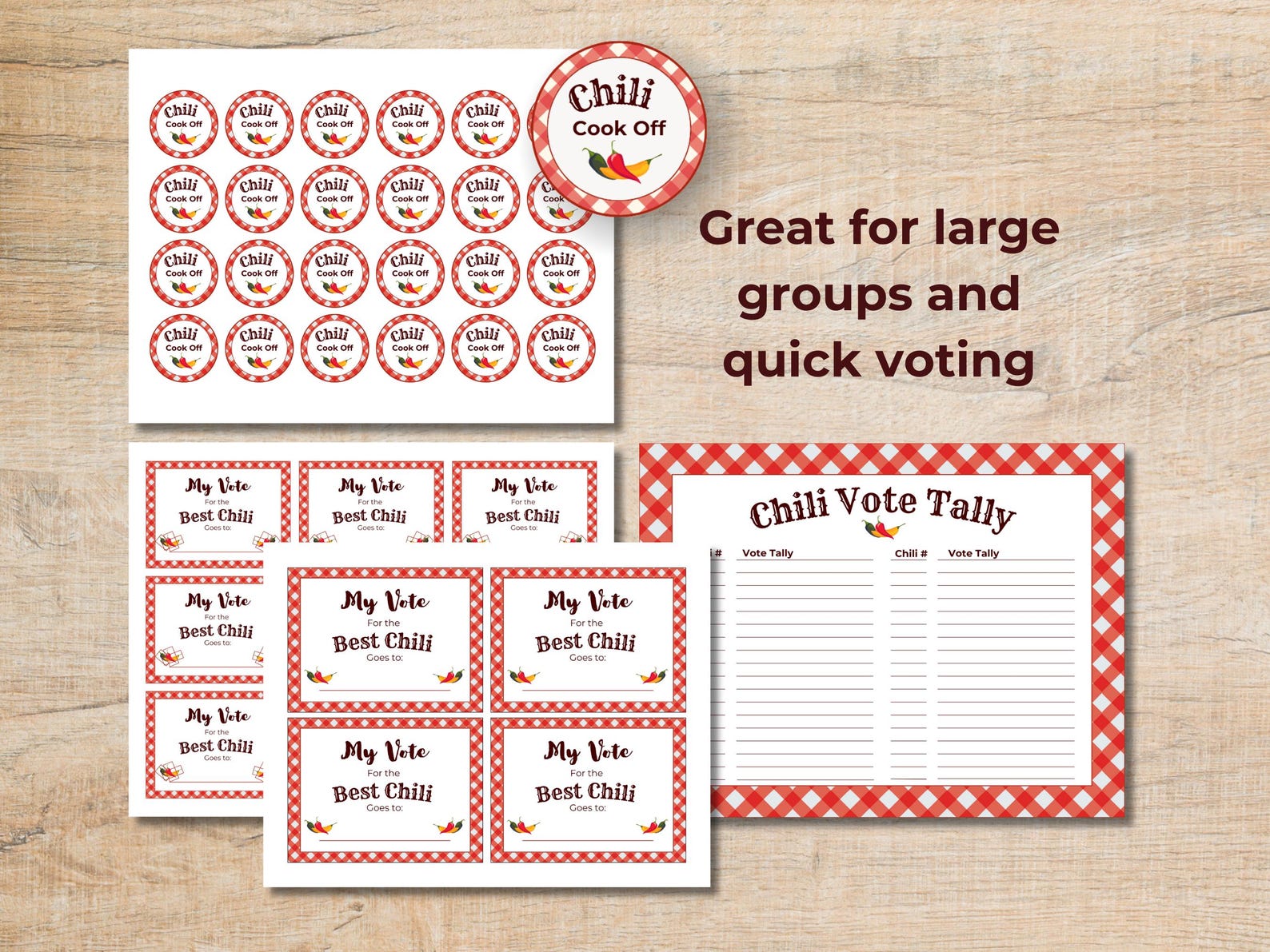 Chili Cook-off Contest Kit, Chili Cook-off Printables, Chili Cook-off ...